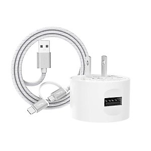 5FT 2 in 1 Charger Fit for Samsung Galaxy Tab A E,S,S2,3,4, 10.1" 7.0" 8.0" 8.4" 9.6" 9.7",SM-T580/T380/T280/P580/T387/T377/T800/T113/T520/T900/T320/T713 Tablet Cable Power Supply Adapter Cord