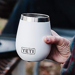 YETI Rambler 10 oz Stainless Steel Vacuum Insulated Wine Tumbler, 2 Pack, White