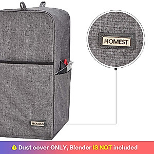 HOMEST Blender Dust Cover with Accessory Pocket Compatible with Ninja Foodi, Grey (Patent Pending)