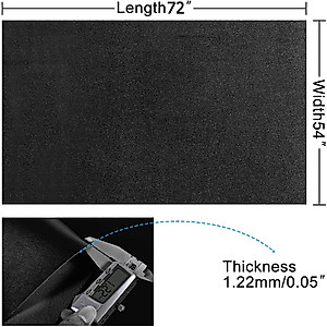 Butarfe Faux Leather 1.0mm Thick Upholstery Leather 2 Yards 54" x 72" Vinyl Leather Fabric by The Yard Soft PU Faux Synthetic Leather Pleather Fabric Black for Sofa Bags Chairs Car Seats DIY Crafts