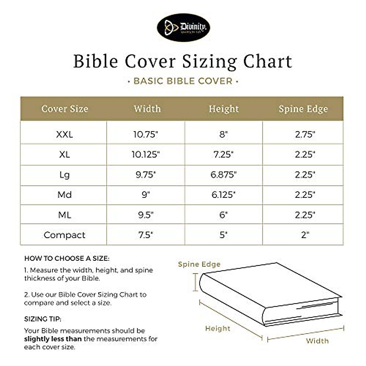 Divinity Boutique Bible Cover Basic Navy - Large (21431) | Fits Bibles up to 6.875" x 9.75" x 2.25"