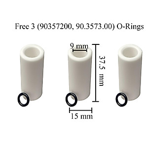 3-Pack 52040009 GP General Pump Replacement Ceramic Piston 15mm fits GP Interpump 15x9x37.5