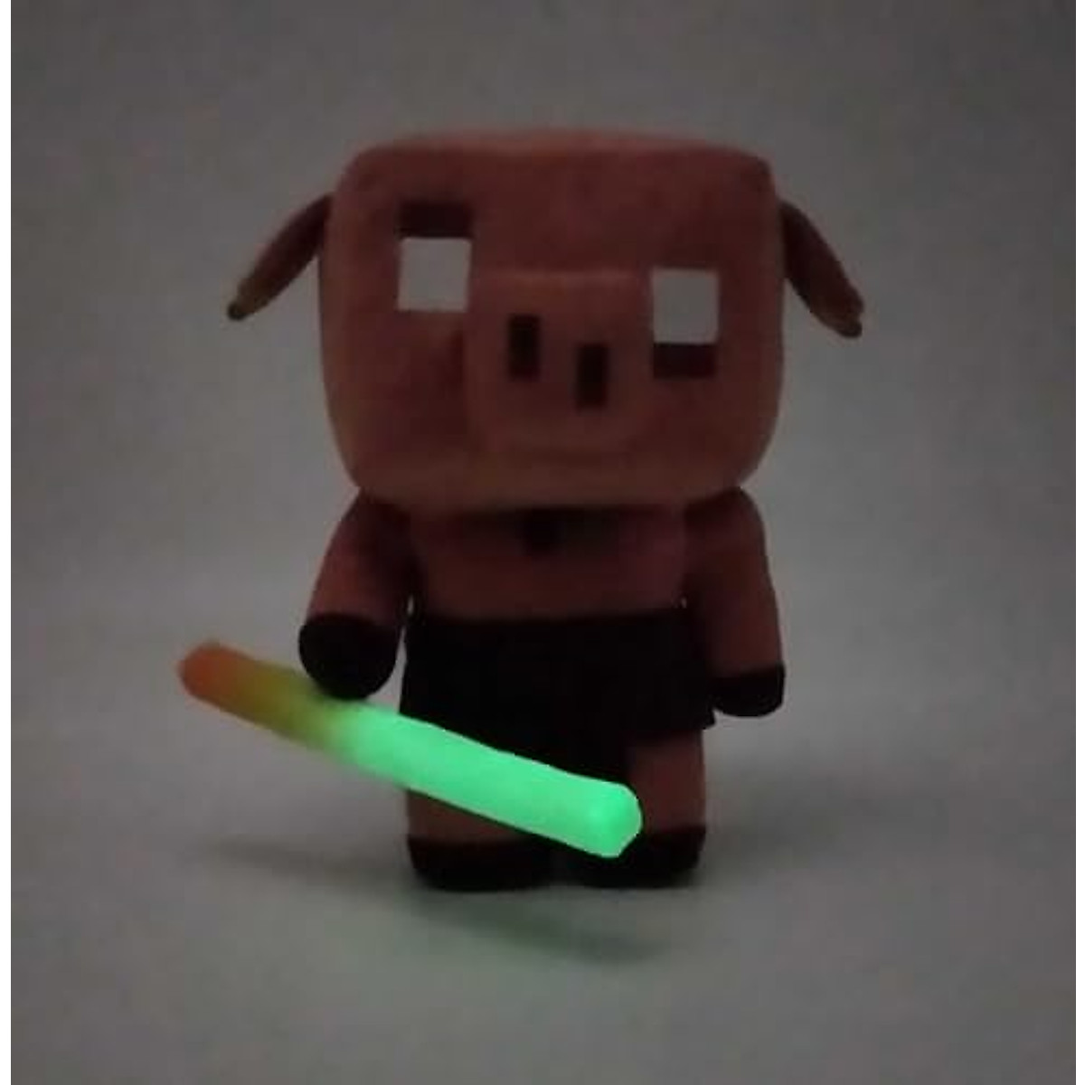 Minecraft Blaze Runt Plush Toy Pig with Sound & Glow-in-the-Dark Saber, 5.5-inch Stuffed Animal Inspired by Video Game