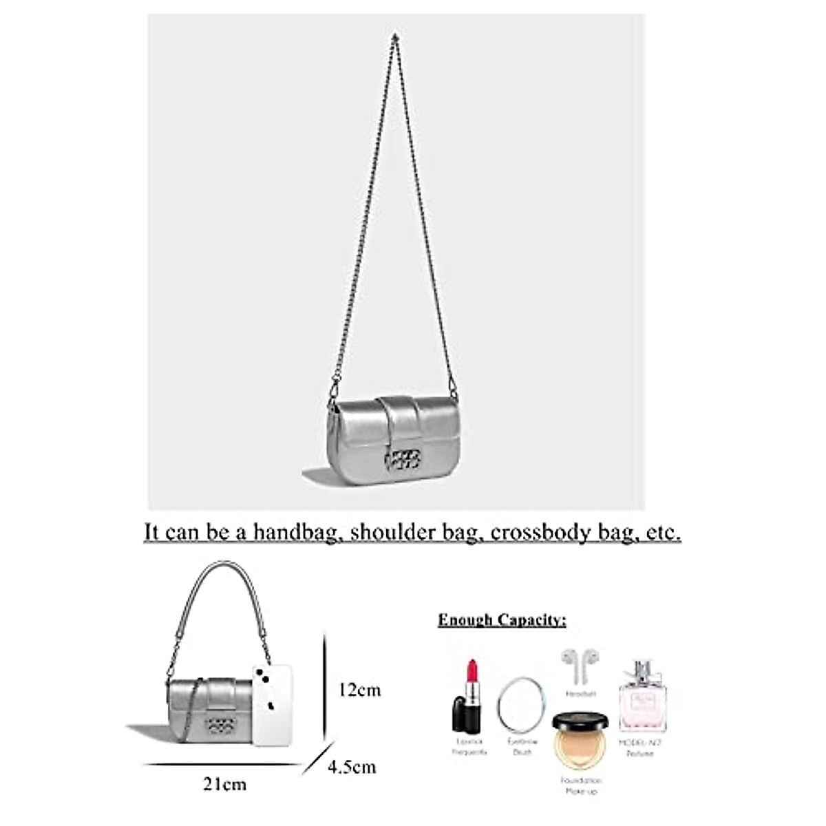 FONETTOS 90s Shoulder Bags Women, Trendy Handbag Girls Chic Style Crossbody Clutch Purse Fashion