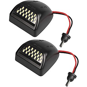 Full LED License Plate Lights Lamp Tag Assembly Replacement for Chevy Silverado 1500 2500 3500 Suburban Tahoe GMC Sierra 1500 2500 3500 Yukon XL Cadillac Escalade with 36 LED 6000K White, Pack of 2