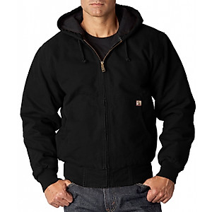 Dri-Duck Men's 5020 Cheyenne Hooded Work Jacket, Black, 4X-Large