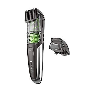 Remington Vacuum Beard Trimmer, 11 Setting Adjustable Length Comb (2-18mm), Vacuum Trimmer for Beard, Mustache, and Stubble, Rechargeable Lithium Power, Washable, Removable Blades