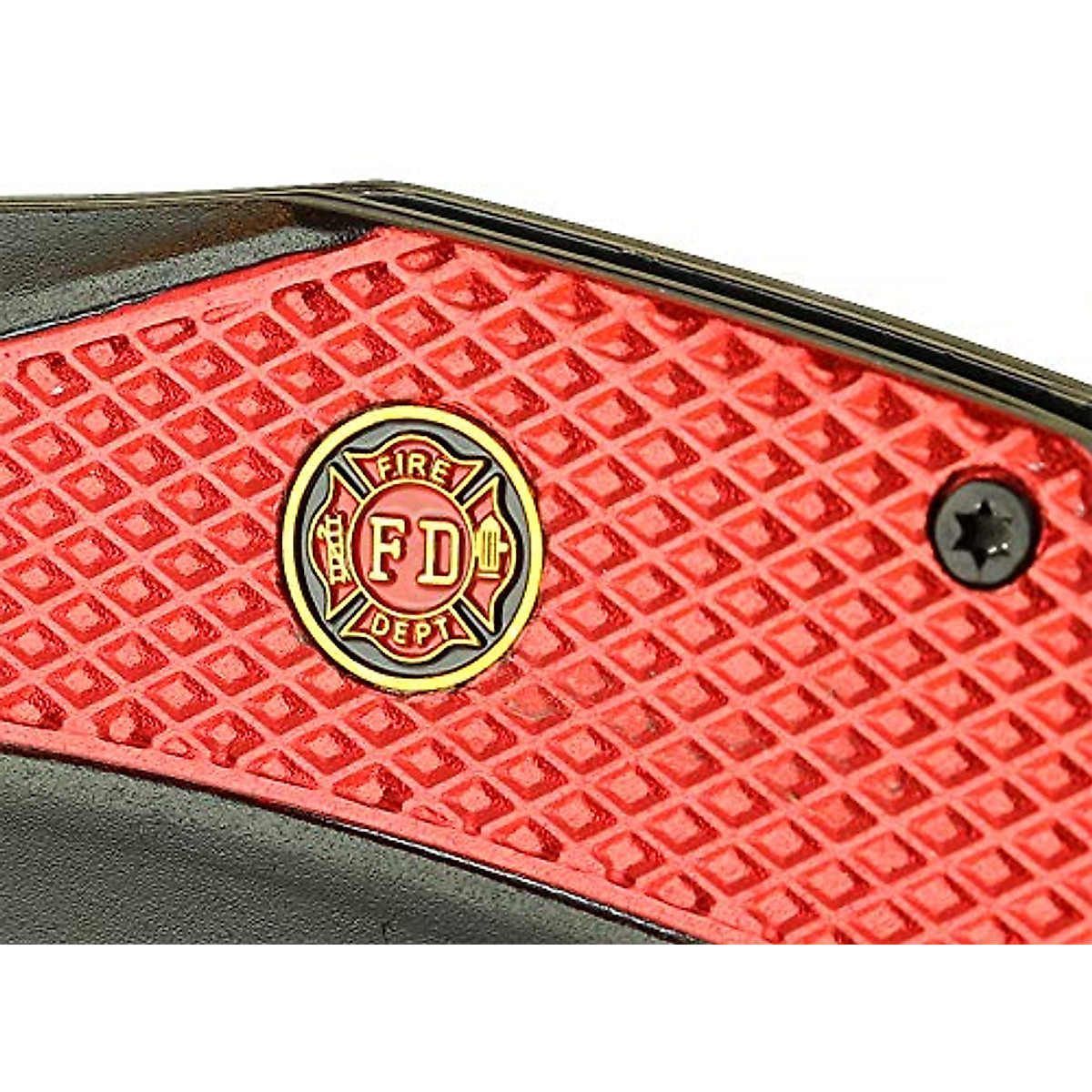 Vulcan Gear Emergency Service Tactical Assisted Open Metal Rescue Folding Knife (Red - Fire Dept.)