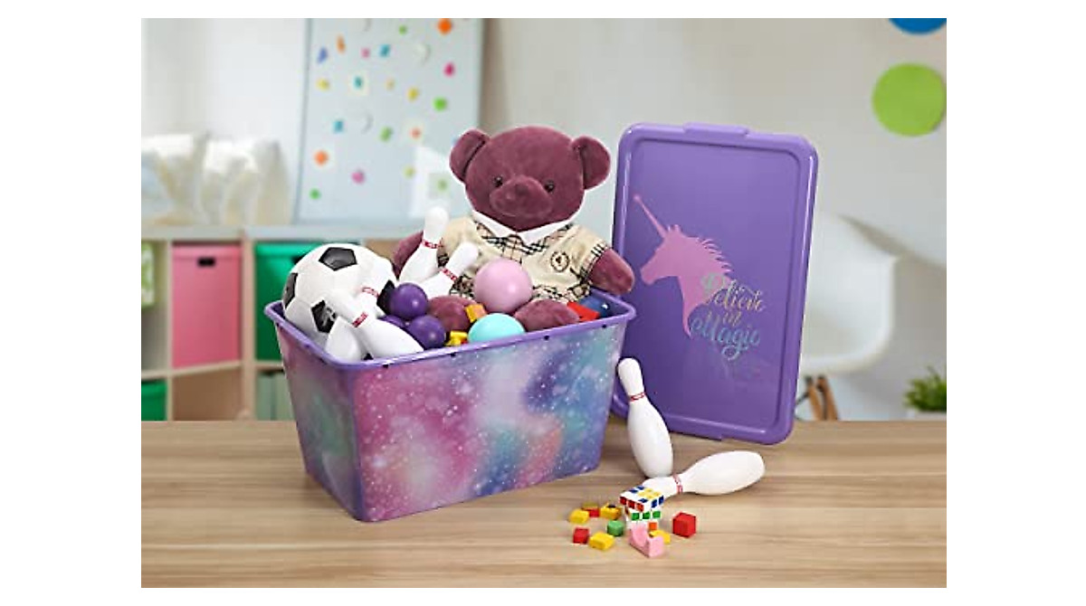 Storage Made Fun: Rainbow Unicorn Plastic Containers Pack