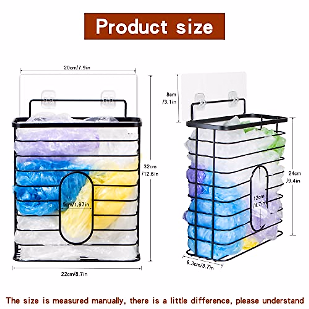 Easy Wall Mount Bag Saver,Plastic Shopping Bags Organizer,Kitchen Storage Organizer Holder or Basket,Grocery Plastic Bag Holder and Dispenser for Plastic Bags