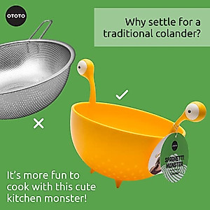 OTOTO Spaghetti Monster - Kitchen Strainer for Draining Pasta, Vegetable, Fruit - Colander Dimensions 12.2x 8.27x 7.48 in - BPA free Food Strainers for the Kitchen - Strainer and Colander