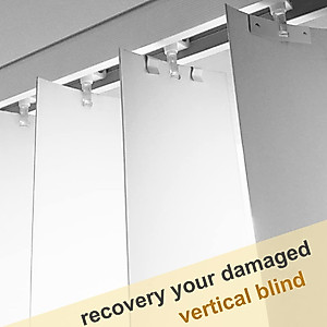 Vertical Blind Repair Vane Savers, Metal Vertical Blind Repair Tabs, Vertical Blind Repair Clips for Vertical Blinds Replacement Slats, White (12)