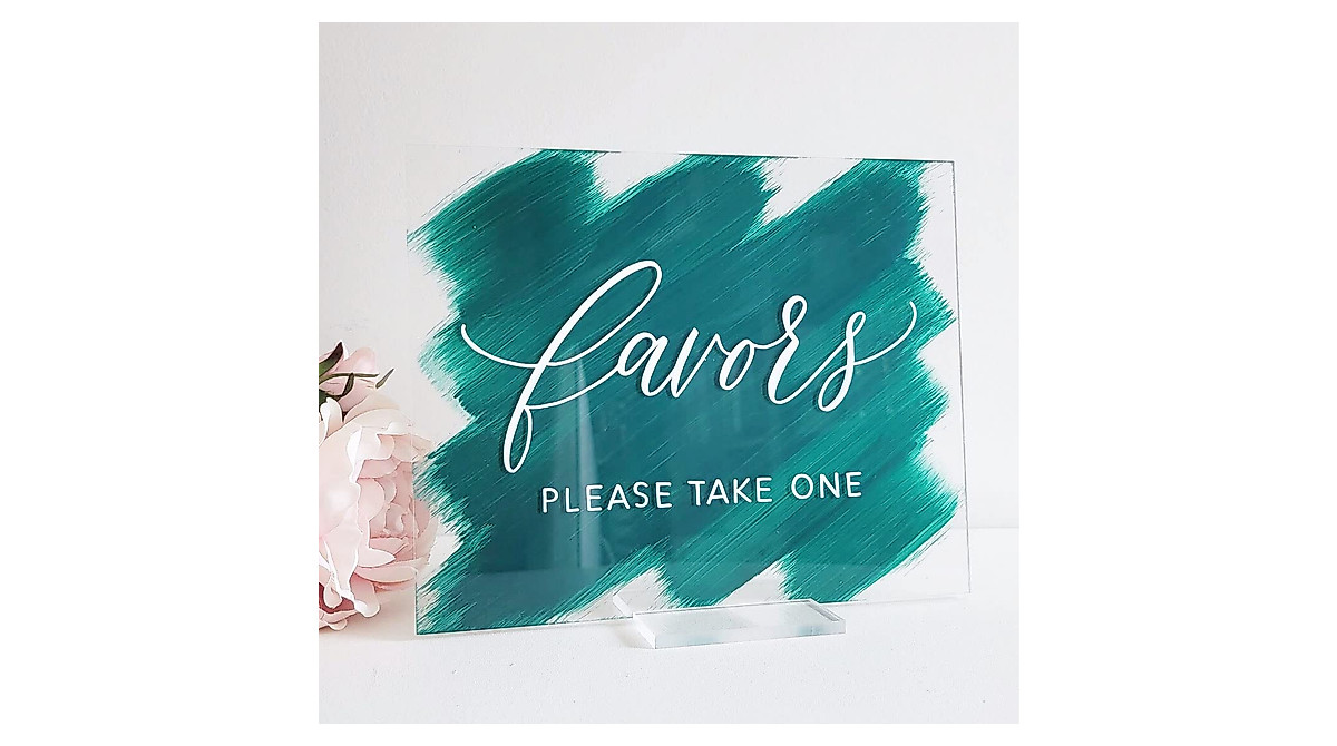 Clear Acrylic Sign 8x10 Inch Pack for Weddings & Events