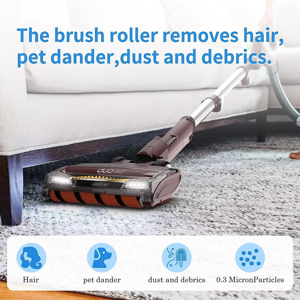 Amyehouse Hepa Foam & Felt Filter Brushroll Replacement Kit for Shark Rotator Professional Lift-away DuoClean Vacuum ZU780 ZU782 ZU785, Replaces Part # 1395FC831 & Xff500 & Xhf500