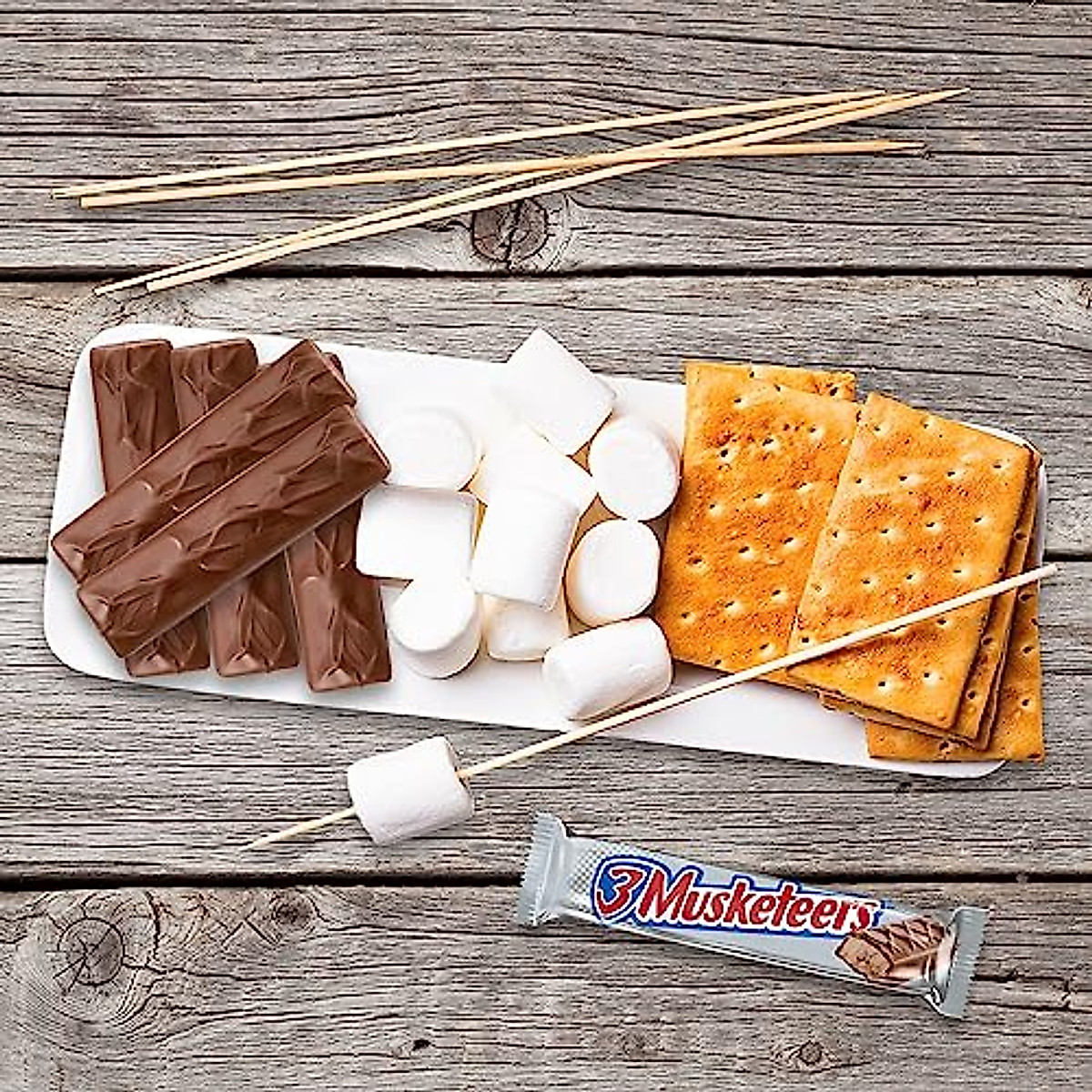 3 MUSKETEERS Candy Milk Chocolate Bars, Full Size, 1.92 oz Bar (Pack of 36) Box