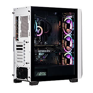 Velztorm White Pilum CTO Gaming Desktop PC Liquid-Cooled (AMD Ryzen 7 5700X 8-Core, GeForce RTX 3080 10GB, 16GB DDR4, 1TB PCIe SSD + 2TB HDD (3.5), RGB Fans, 750W PSU, AC WiFi, BT 5.0, Win11Home)