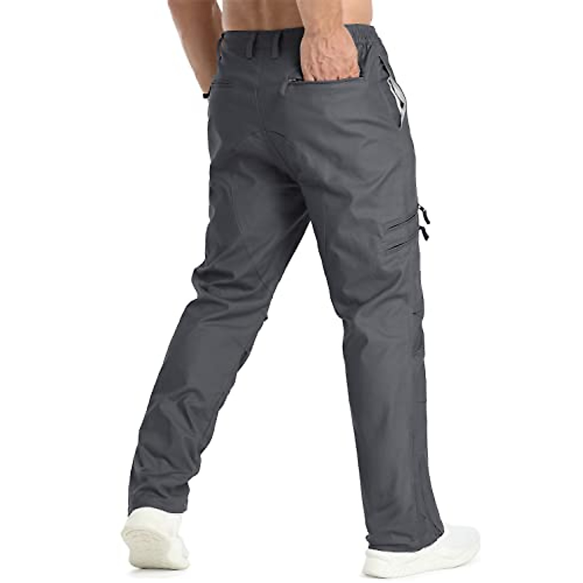 MAGCOMSEN Men's Cargo Work Pants Lightweight Tactical Military Pants BDU Pants Ripstop Army Pants Combat Hunting Pants Grey,34