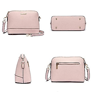 Crossbody Bags for Women, Lightweight Medium Dome Purses and Handbags with Adjustable Strap and Golden Hardwares