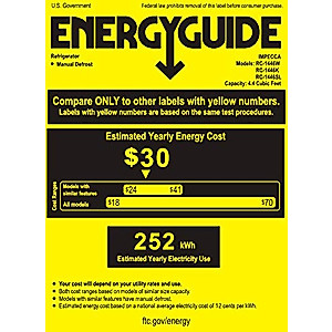 Impecca Compact Refrigerator Reversible Door with Glass Shelves Classic Refrigerator with Interior Light, Single Door Mini Fridge with Soft-Freezer, 4.4 Cubic Feet, White