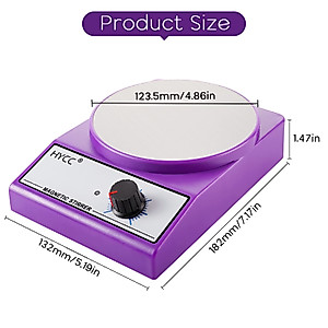 HYCC Magnetic Stirrer with 7PCS stir bar Set and stir bar Retriever, 3000 RPM Magnetic Mixer, Stir Plate Max Stirring Liquid 3 Liters, Lab Stirrers