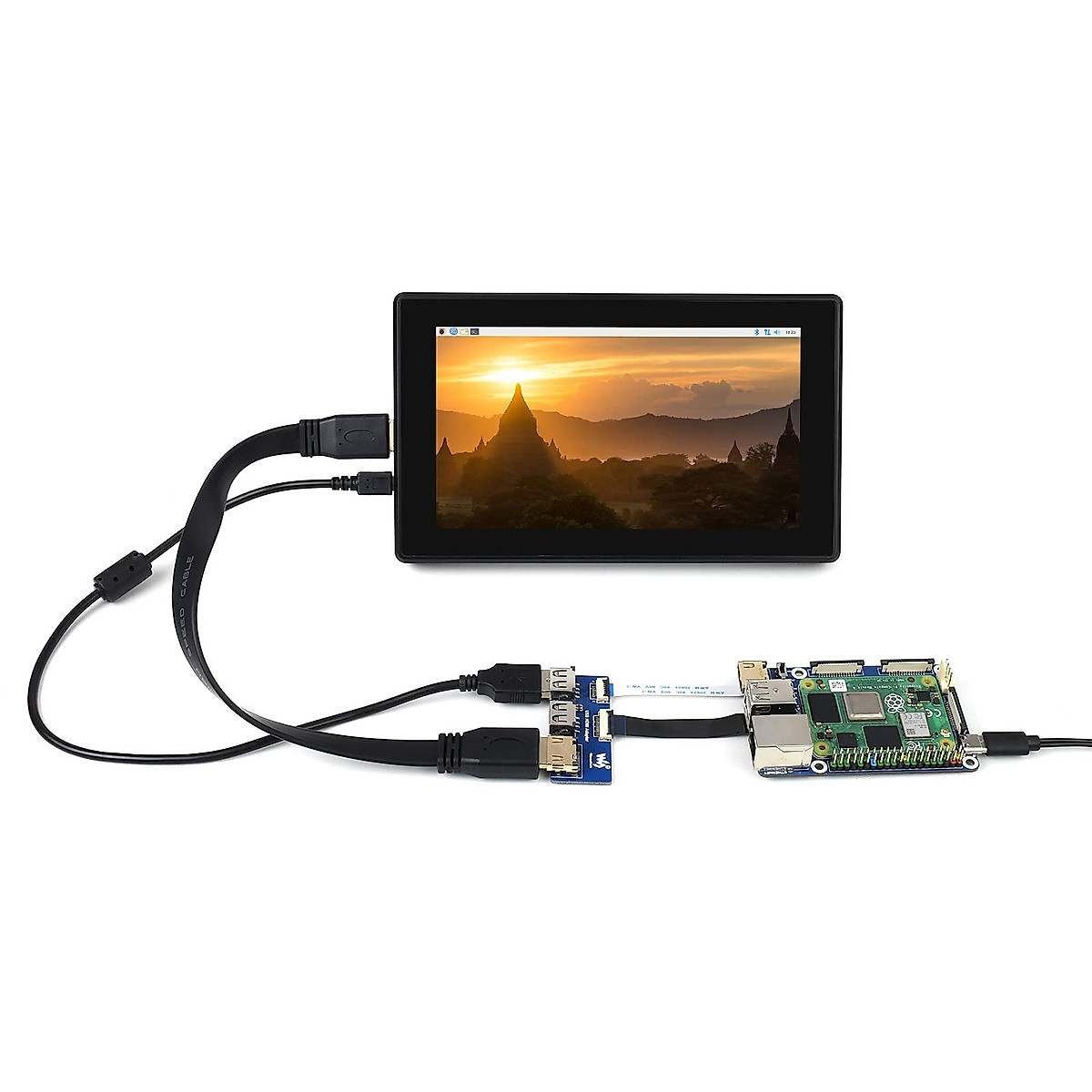 BFab for All Version Raspberry Pi Compute Module 4,CM4-IO-BASE-Acce B with CM4-IO-BASE-B Board and USB HDMI Adapter, Mini Base Board (B) with Raspberry Pi 40PIN GPIO Header Onboard Multiple Connector