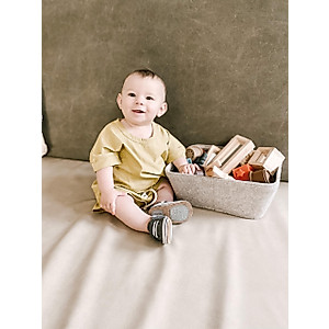 Robeez Baby Boys First Kicks, Adam Grey Leather, 9-12 Months