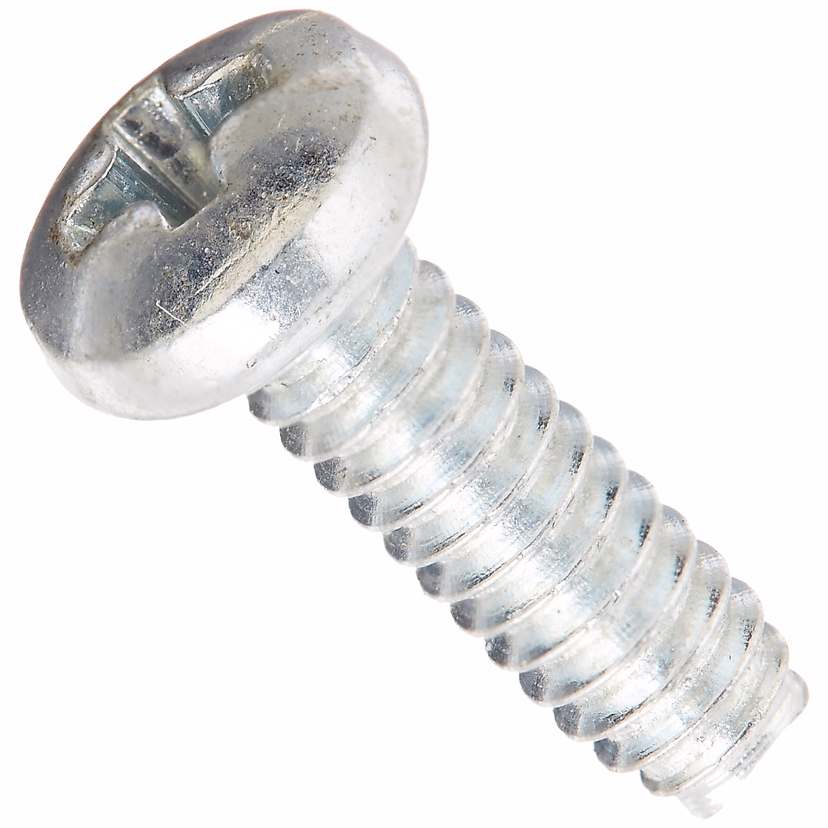 Small Parts 0406RPP Steel Thread Rolling Screw for Metal, Zinc Plated, Pan Head, Phillips Drive, #4-40 Thread Size, 3/8" Length (Pack of 100)