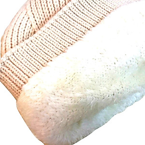 Belsen Unisex Goggle Knitted Beanie Hat Windproof Warm Winter Skull Cap (Beige)