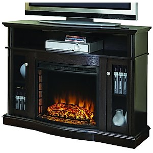 Pleasant Hearth 248-44-34M Elliot Media Electric Fireplace, Black