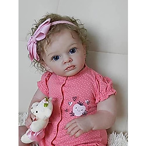 Angelbaby Reborn Realistic Baby Girl Dolls 24inch Pretty Silicone Real Toddler Dolls Life Life Soft Cloth Body Newborn Bebe Reborn Child with Blue Eyes for Girls