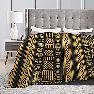 African Blankets & Throws Blanket Soft, African Art Throw Blanket Blanket Flannel Blanket for Home Outdoor(50"x40")