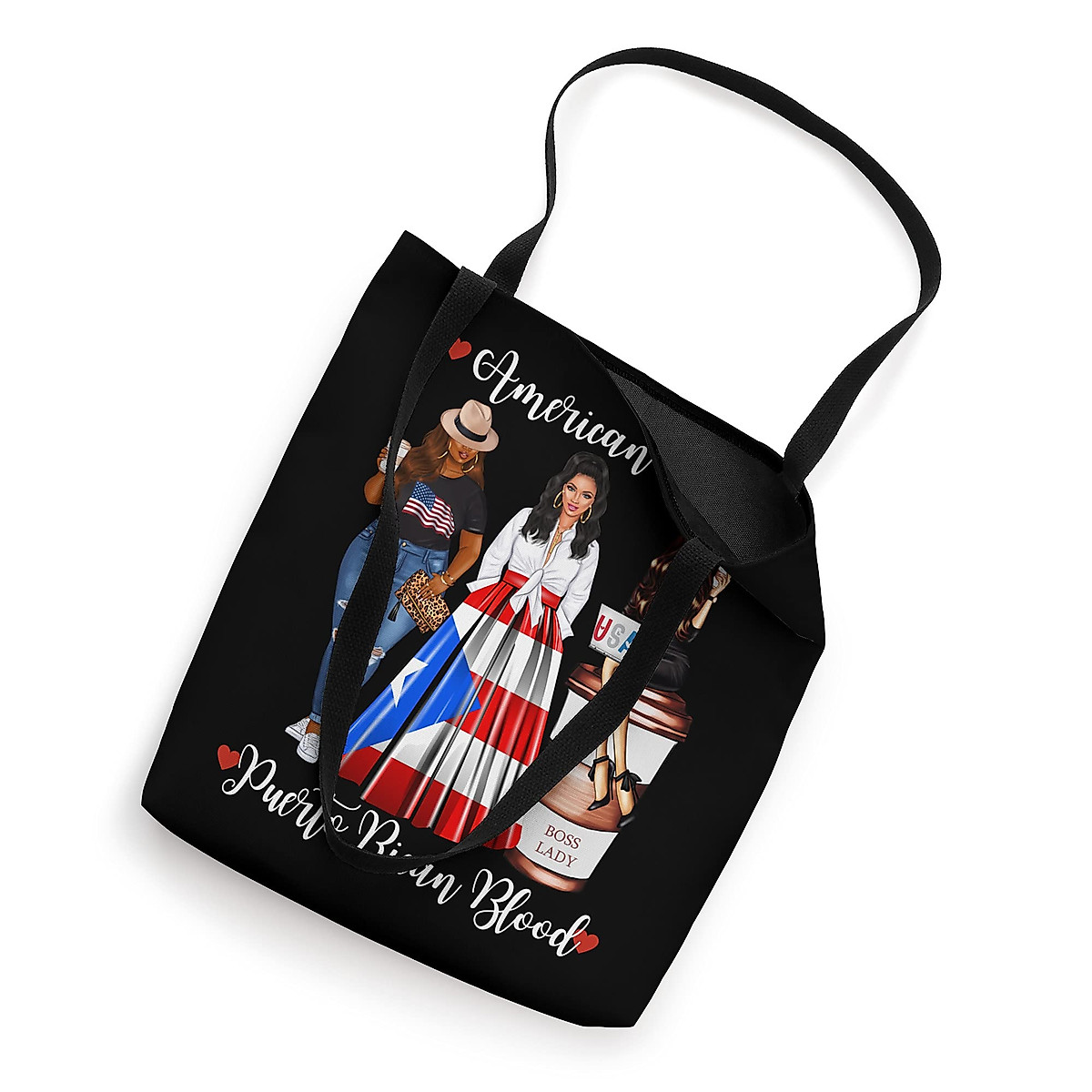 American Born Puerto Rican Blood Puerto Rico Womens Flag Tote Bag