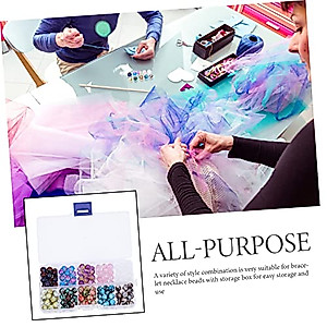 Didiseaon 200pcs Floral Beads Arts and Crafts Kit Gemstone Bracelets Crystal Choker Necklace Loose Beads Lava Bead Bracelet Bulk Necklaces Jewelry Accessories Natural Stone Spacer Beads Chic