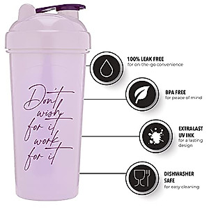 GOMOYO [2 Pack] 28oz Shaker Bottle with Motivational Quotes (Rose &Lavender) | Protein Shaker Bottle with Mixer Agitators | Shaker Bottle for Protein Mixes Pack is BPA Free and Dishwasher Safe