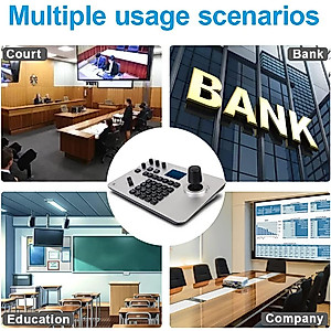 SMTAV PTZ Controller Camera Controller POE Network 4D Joystick Decoding Keyboard (IP Analog Controller)