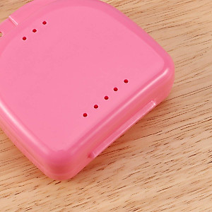 Accessories Travel Case With Vent Holes - Case, Case - Hinged Lid Snaps Orthodontic for Braces, Dentures & Aligners () Travel Travel Accessories