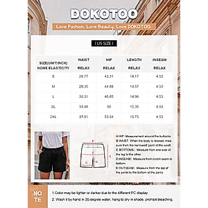 Dokotoo Womens Fashion Casual Summer Side Pockets Solid High Waistband Cotton Comfortable Jogging Joggers Pants Sweatpants Black US 16 18 X-Large