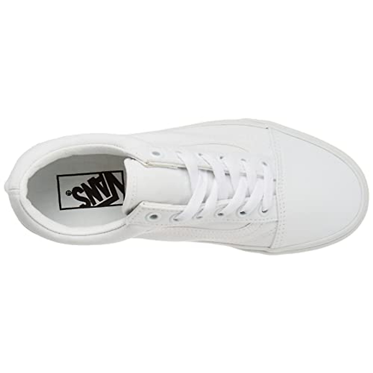Vans Women's UA Old Skool Sneakers, True White, 8 Medium US