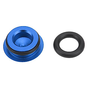 VGEBY Crankset Dust Cover, Risk Mountain Bike Crankset Dust Cover Center Shaft Cover Hollow Integrated Aluminum Alloy for Road (1 Blue dust Cover) Crank Dust Cover 27.5 Cover