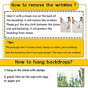 Watercolor Cactus Photography Backdrop Cactus Floral Birthday Photo Studio Background Vinyl 5x3ft Fiesta Cactus Themed Baby Shower Banner