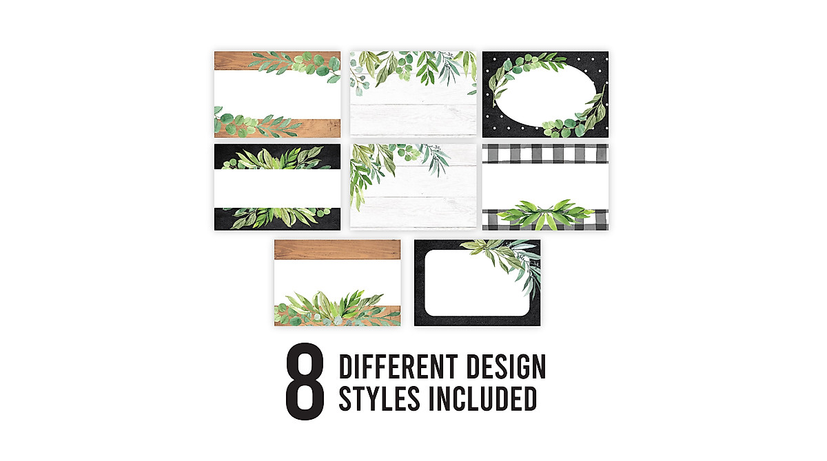 Hadley Designs 56 Farmhouse Name Tags for Kids & Classroom Use