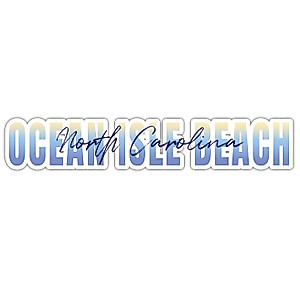 Ocean Isle Beach North Carolina Souvenir 2-Inch Magnet Script Design 2 Inch|Magnet
