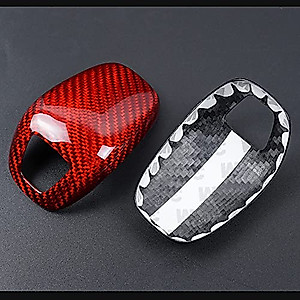 suupar Real Carbon Fibre Gear Shift Knob Trim Cover for Porsche Panamera 2017-2023 Porsche Panamera Accessories (Black)