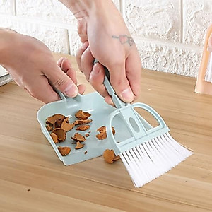 ETAINGYEUN Mini Broom Pan Set Portable Washing Brush Scandinavian Design for Desk Pet Long Lasting Lightweight