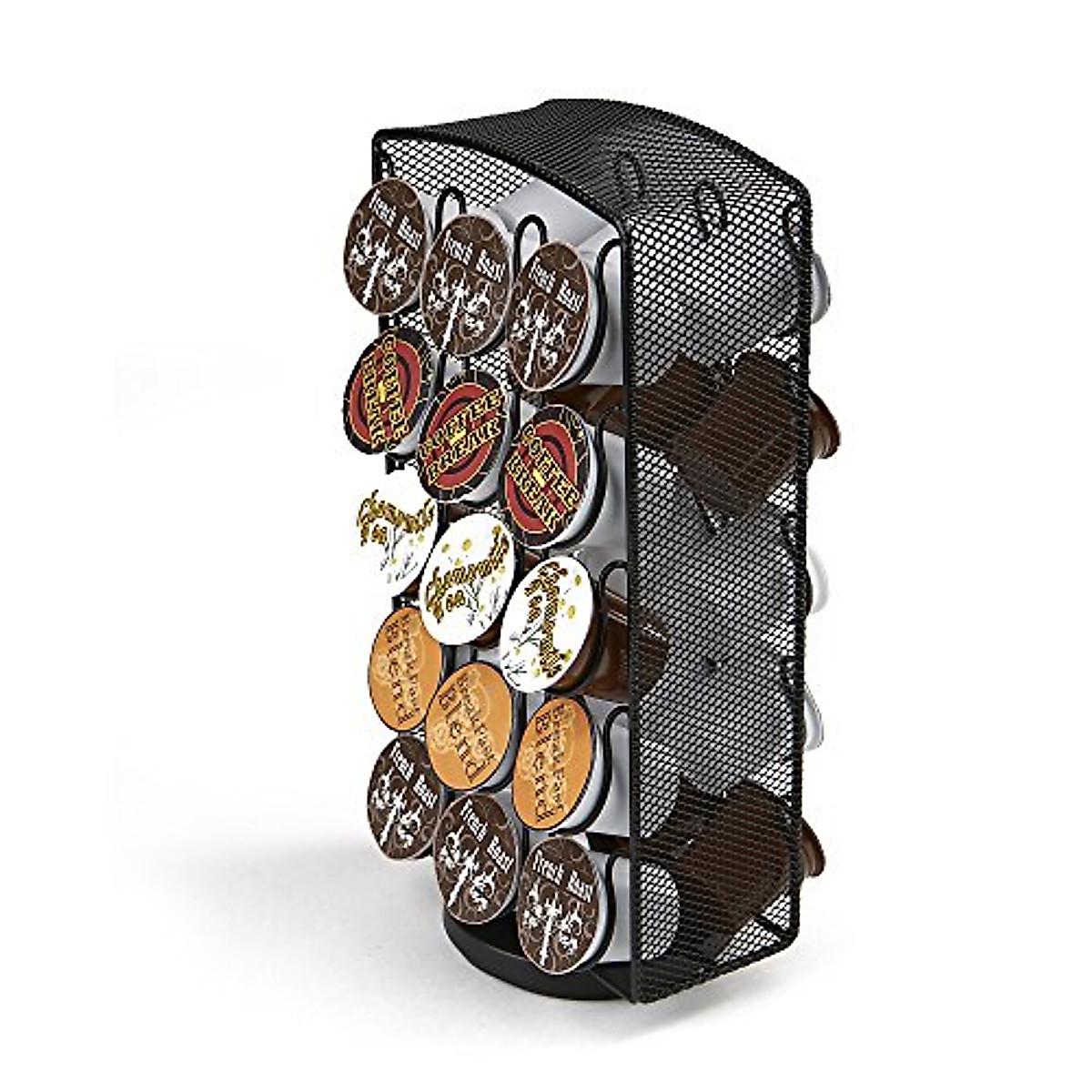 Mind Reader Carousel Coffee Pod Holder, 3.5 x 6.5 x 12, Black