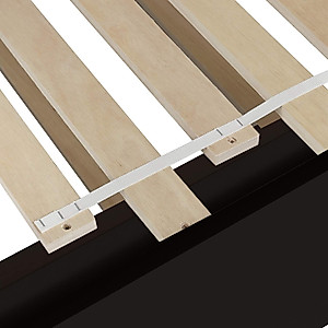 Wood Daybed with Roll Out Trundle Bed for Kids Teens Adult Extending Sofa Bed Frame with Wooden Slats Support for Small Space, Convertible Twin To King Size Design, No Box Spring Needed (Espresso)