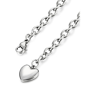 Jstyle Jewelry Women's Heart Charm Bracelets Stainless Steel Link Bracelet Birthday Gifts for Women Jewelry