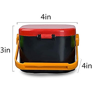 Toasis Fishing Live Bait Box Worm Storage Container Plastic Case with Tweezer (Red)