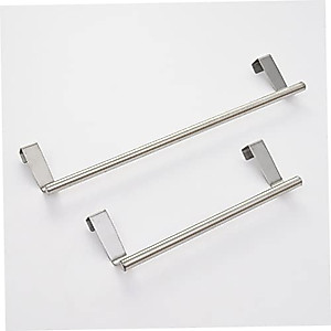 Cabilock Wall Towel Holder Over Door Towel Rack Metal cabinets Over The Cabinet Towel Hanger Kitchen Dish Rack Stainless Steel Towel Hanger Tower Hanger Organizer Cupboard No Punching