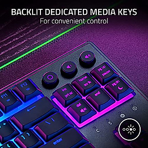 Razer Ornata V3 TKL Gaming Keyboard: Low-Profile Keys - Mecha-Membrane Switches - UV-Coated Keycaps - Backlit Media Keys - 8-Zone RGB Lighting - Spill-Resistant - Magnetic Wrist Wrest - Classic Black